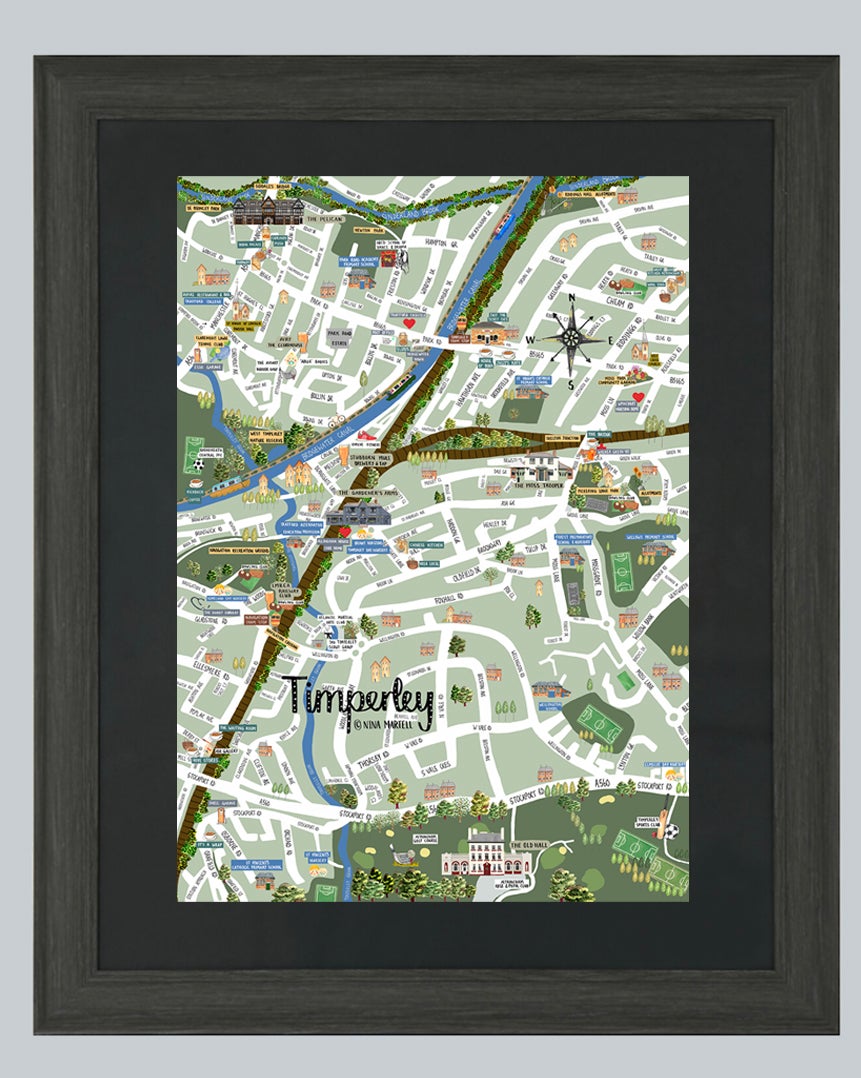 TIMPERLEY MAPS. Framed or Unframed . CHOICE OF WEST TIMPERLEY OR ...